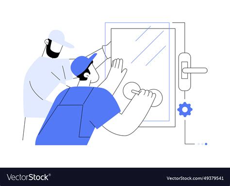 Window Installation Abstract Concept Royalty Free Vector