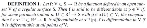 Differential Geometry Definition Of Differentiability On A Regular Surface Mathematics Stack