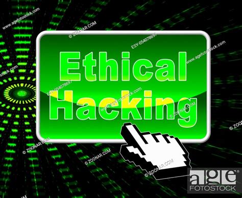 Ethical Hacking Data Breach Tracking 3d Illustration Shows Corporate