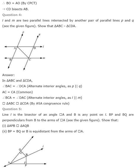 Ncert Solutions Class 9 Maths Ch 7 Triangles Free Ncert Books And Solutions