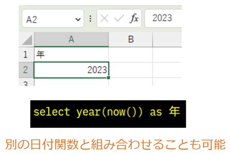 SQLでExcelの集計を簡単楽しく YEAR関数 Excelが大好きだ