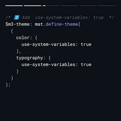 how to get typescale values using css variables when using angular