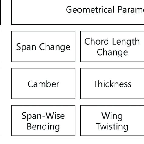 classification for shape morphing wing and its geometrical parameters