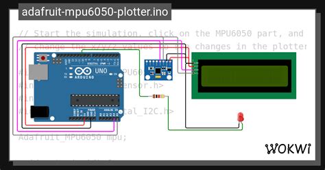 Adafruit Mpu6050 Plotter Ino Wokwi ESP32 STM32 Arduino Simulator