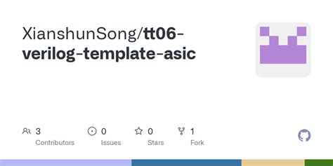 Tt06 Verilog Template Asicdocsinfomd At Main · Xianshunsongtt06 Verilog Template Asic · Github