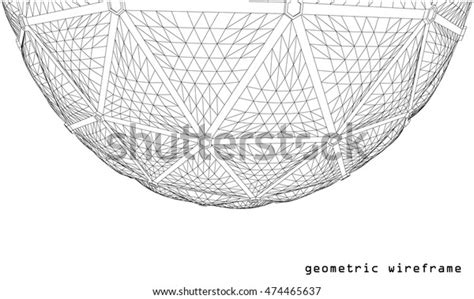 Wireframe Mesh Polygonal Element Sphere 3d Stock Vector Royalty Free 474465637