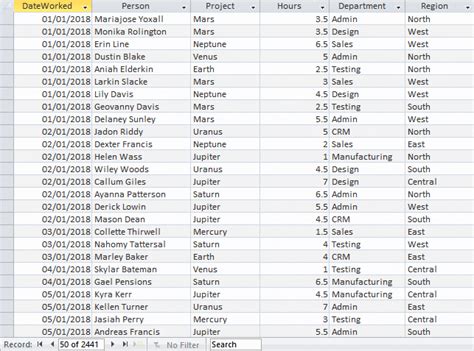 and and or conditions as filters in access query criteria