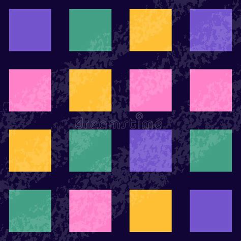 Colored Checkerboard Pattern Bright Colors Vector Pattern With Dry