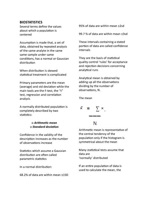 Biostatistics Lecture Slides Biostatistics Several Terms Define The Values About Which A