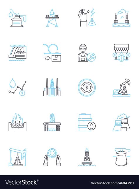 Construction Linear Icons Set Foundation Vector Image