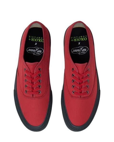 Sperry Top Sider X Colour Plus Companie Cvo Sneaker In Red For Men Lyst