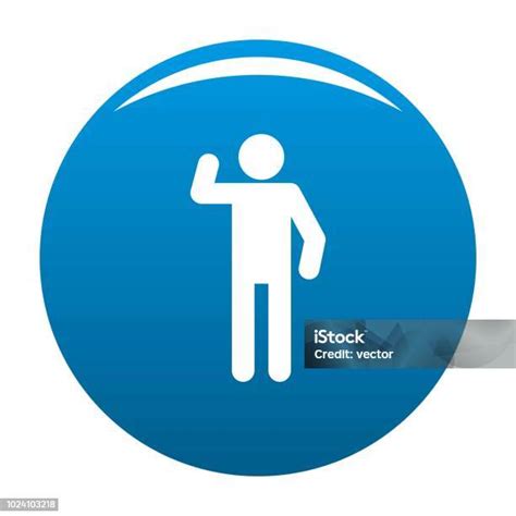 스틱 그림 Stickman 파란색 아이콘 벡터 개념과 주제에 대한 스톡 벡터 아트 및 기타 이미지 개념과 주제 끈적거리는 남자 Istock