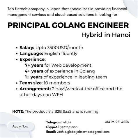Hybridinhanoi Golang Golangengineer Principalgolangengineer