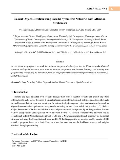 Pdf Salient Object Detection Using Parallel Symmetric Networks With