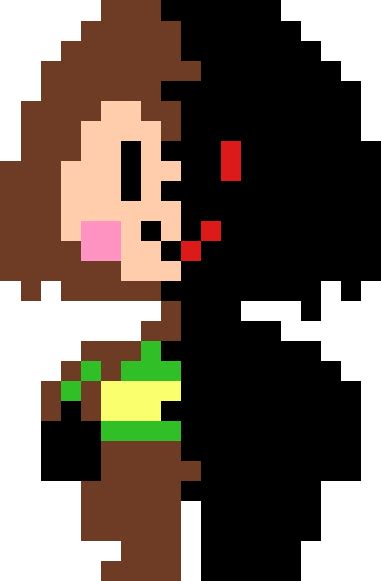 Glitchtale Chara Undertale Human Pixel Art Clipart Large Size Png