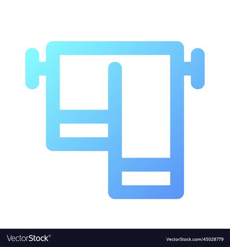 Towels Pixel Perfect Gradient Linear Ui Icon Vector Image