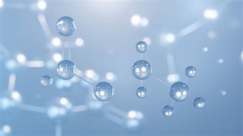 Estructura Molecular De Formato De Etilo 3d Modelo Plano Ester Visión