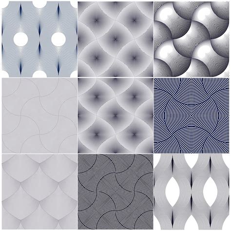 Premium Vector Geometric Seamless Patterns Set Abstract Tiling Backgrounds Collection Vector