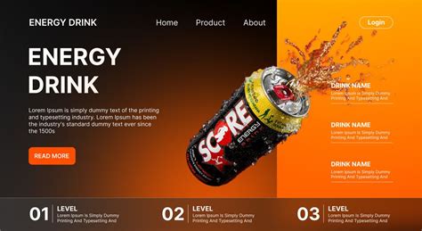 Energy Drink Hero Page Figma