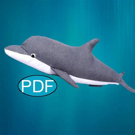 Dolphin Pattern Pdf Plush Dolphin Sewing Pattern And Tutorial Etsy
