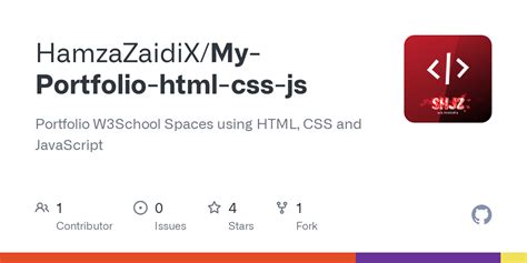 Github Hamzazaidixmy Portfolio Html Css Js Portfolio W3school