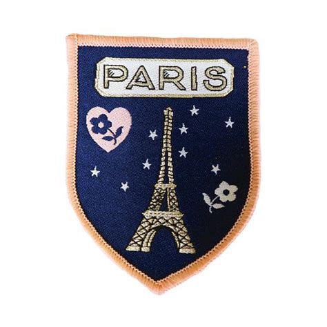 Paris Eiffel Tower Floral Travel Iron On Souvenir Patch Paris Olympics