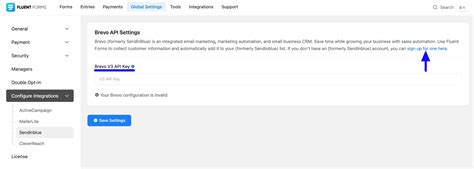 how to integrate brevo formerly sendinblue with fluent forms fluent