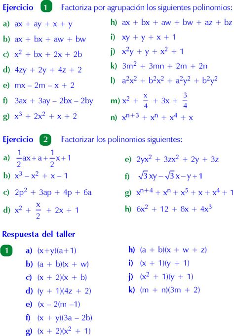 Ejercicios De Factorizacion Resueltos Pdf