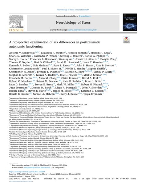 Pdf A Prospective Examination Of Sex Differences In Posttraumatic