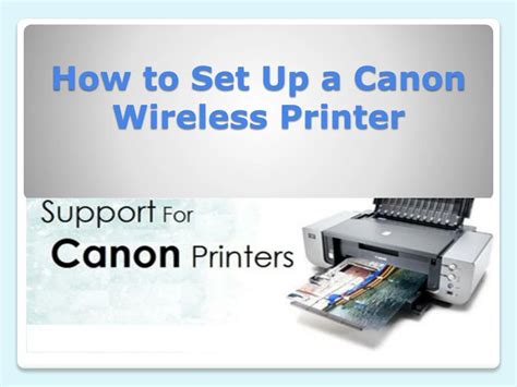 PPT How To Set Up A Canon Wireless Printer PowerPoint Presentation Free Download ID