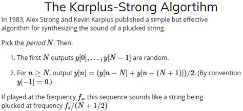 Karplus Strong Algorithm To Synth A Plucked Guitar String Sound B4x