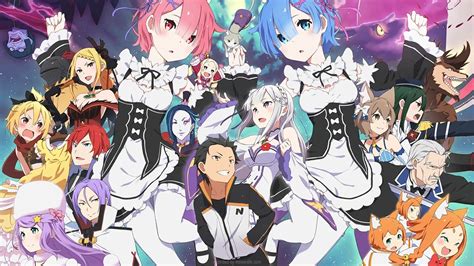 Re Zero Epic Anime Hd Wallpaper Iconic Characters United In Fantasy