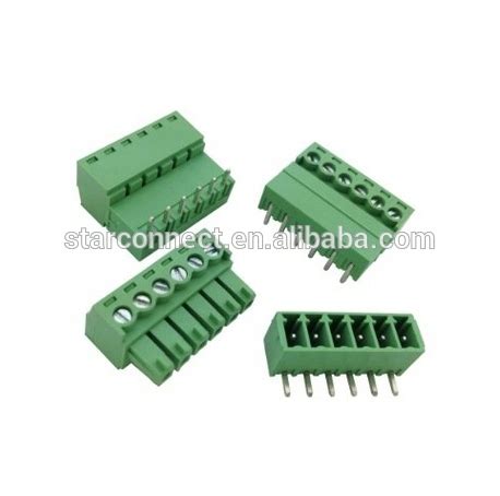3 5mm Angle 8pin Screw Terminal Block Connector Green Pluggable