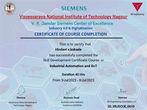Completed Industrial Automation Course Hindavi Kakade Posted On The Topic Linkedin