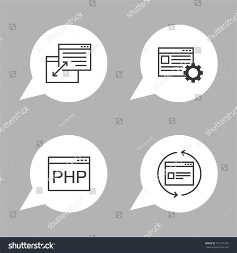 Ui Ux Programming Vector Line Icons Stock Vector Royalty Free