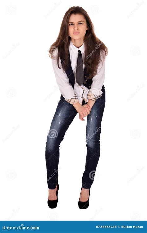 Portrait D Une Jolie Fille D Affaires Image Stock Image Du Manque Assez