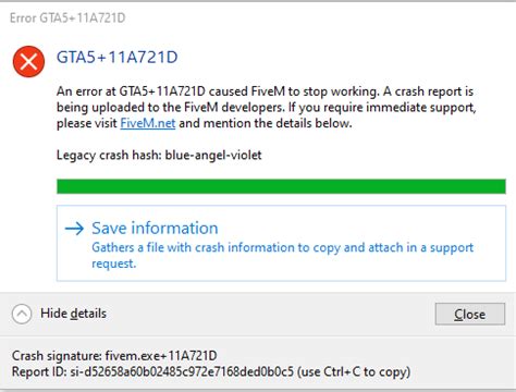 Fivem Crash Error While Driving FiveM Client Support Cfx Re Community