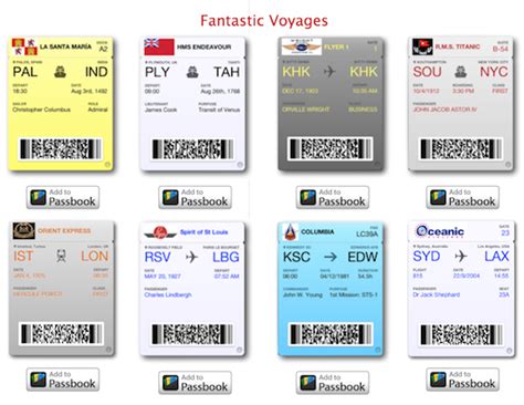 Some Cool Novelty Passbook Passes From Historic Events