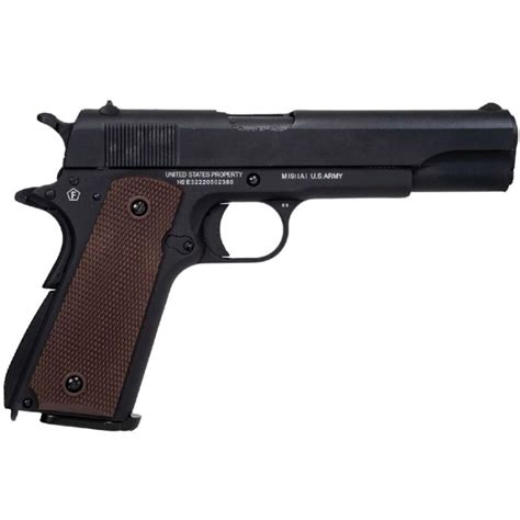 Colt 1911a1 Co2 Airsoft Pistol Black With Brown Grip