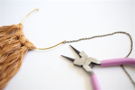 Diy Fringe Brass Necklace Step By Step Craft Tutorial