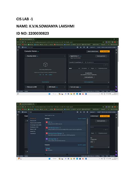 CIS LAB Good Compensation Management CIS LAB NAME K V N LAKSHMI ID NO