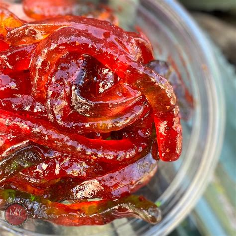 Chamoy Covered Candy Chamoy Gummy Worms Dulces Enchilados My Botanas Etsy
