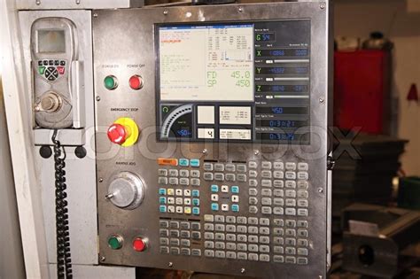 CNC Control Panel And Monitor At Stock Image Colourbox