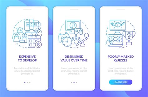 Premium Vector Gamification Cons In E Learning Blue Gradient
