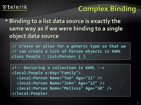 Complex Data Binding Ppt Free Download