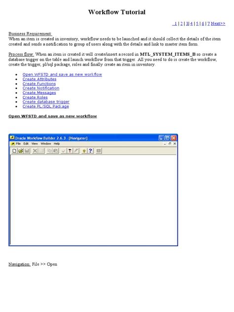 Workflow Tutorial Pdf Pl Sql Sql