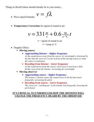 Doppler Effect Equation Electricity Detailed Contents