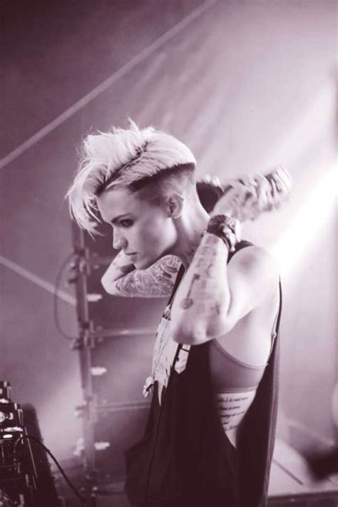 Ruby Rose Shows Off Her Toned Torso As She Sizzles In Black Lace Bra