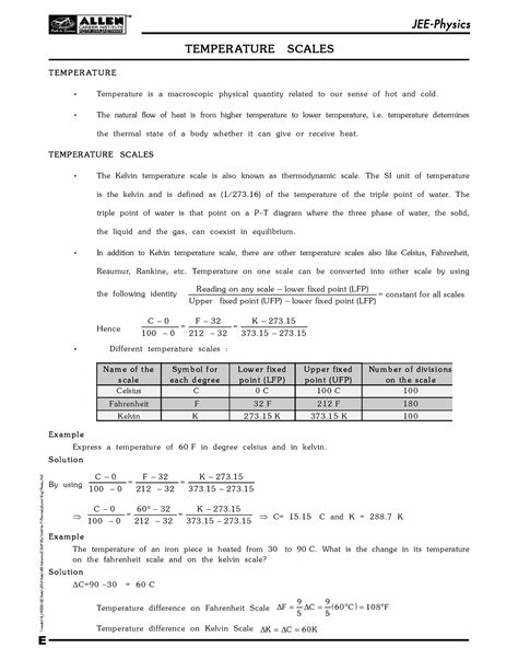 Thermal Physics Node E Node E Data Kota Jee Advanced Smp Phy Unit No Thermal Studocu