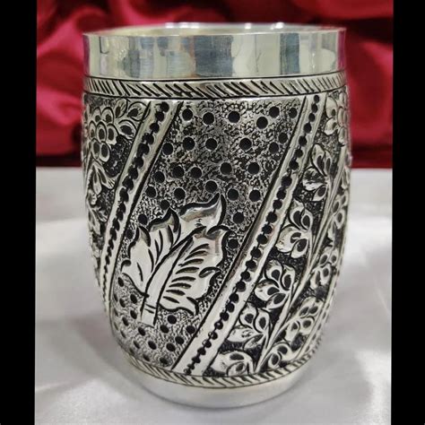 Pure Silver Antique Design Glasses At ₹ 8000piece Silver Glass In